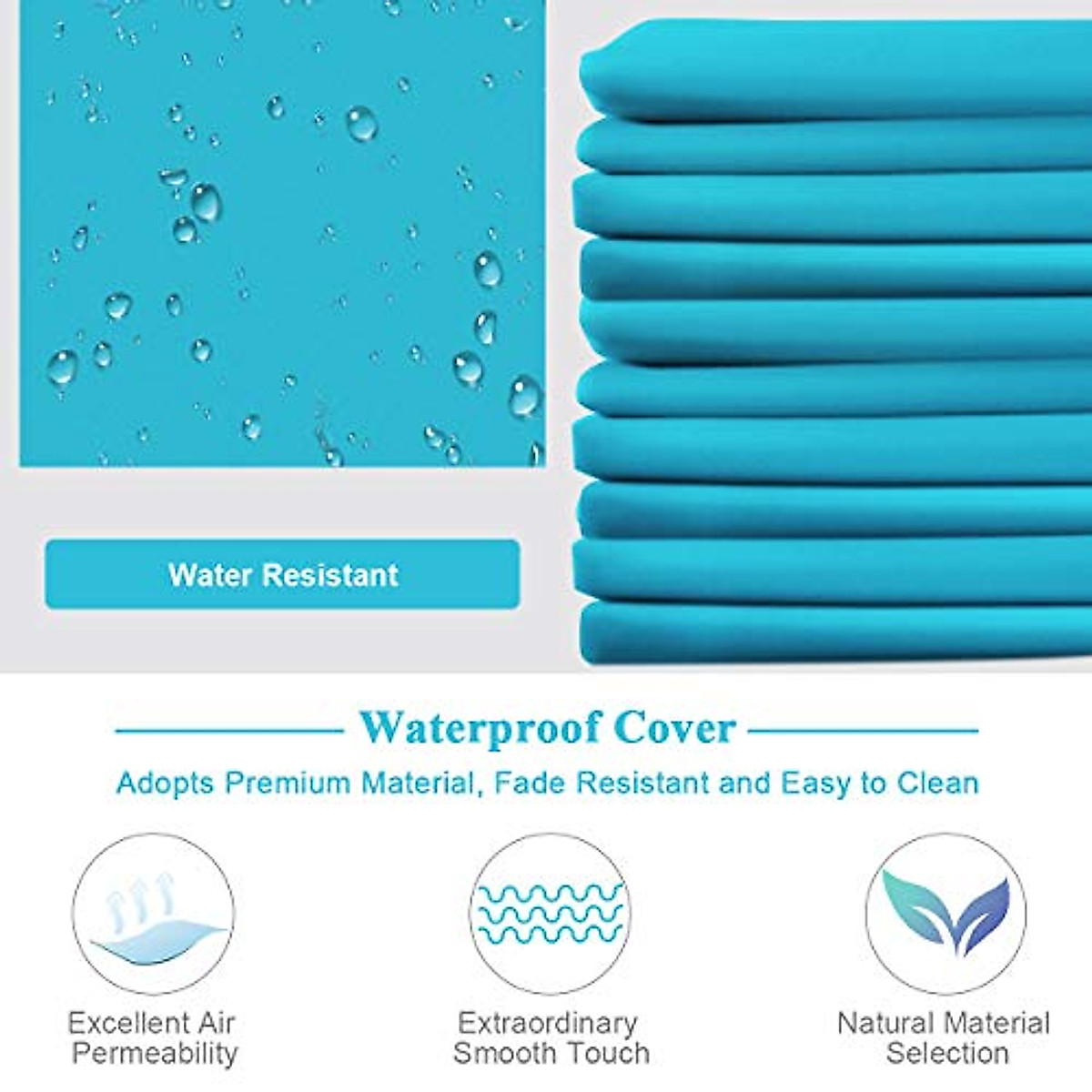 LDAILY 3 Pieces Patio Outdoor Furniture Sofa Set, Lounge Chaise with Cushions, Waterproof Tight Weaving Rattan, Conversation Set, Ideal for Garden, Pool, Patio