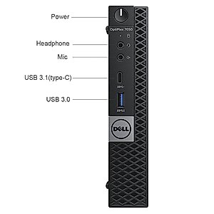 Dell Optiplex 7050 Micro Business Desktop i5-6500T UP to 3.10GHz 16GB DDR4 128GB M.2 SSD + 1TB SSD Wireless Keyboard Mouse WiFi BT HDMI Dual Monitor Support Win10 Pro (Renewed)