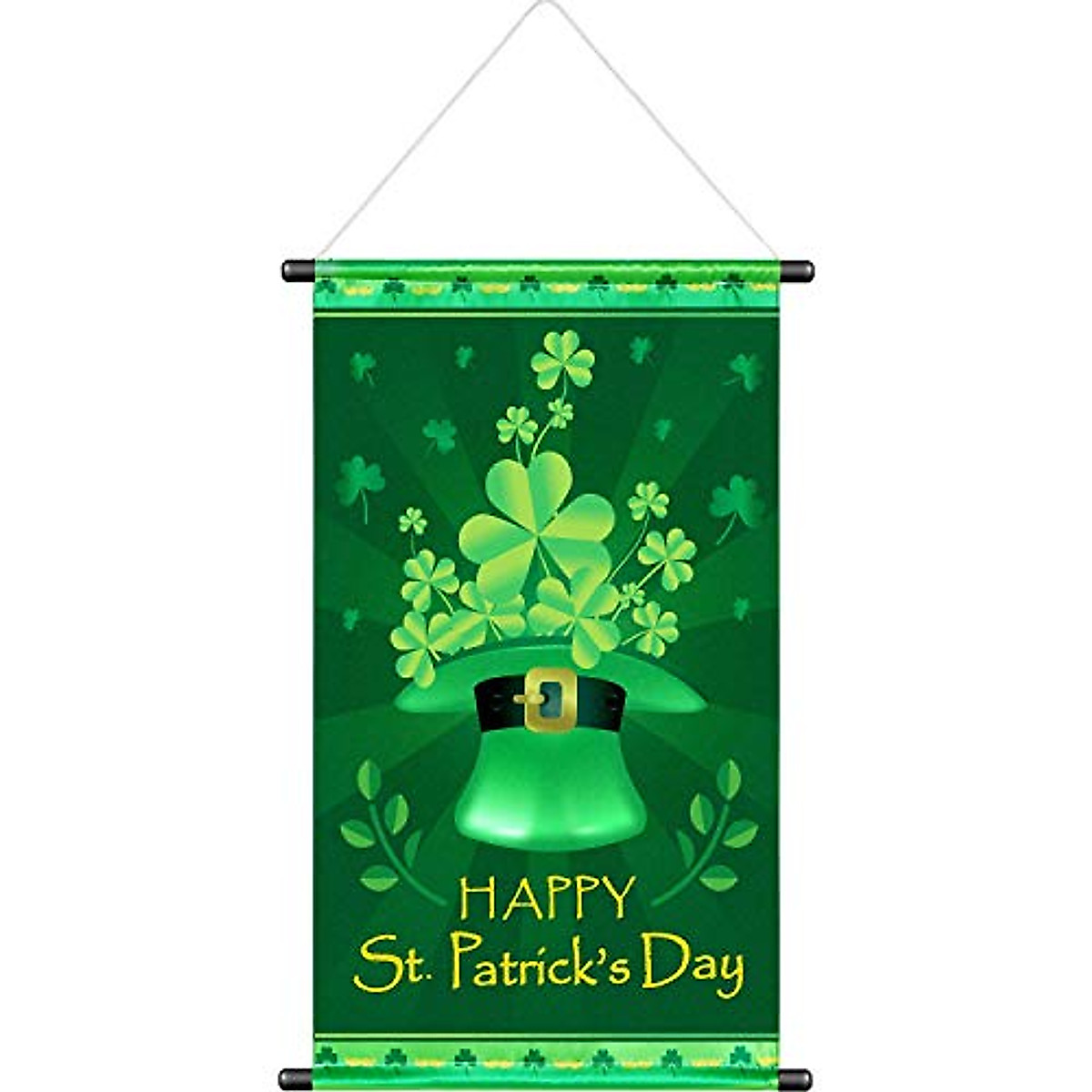 Blulu ST. Patrick Day Door Banner St. Patrick's House Flag Welcome Banner for Indoor/Outdoor Decoration St. Patrick's Day Garden Flag Party Parade 18.5 x 12.59 Inch