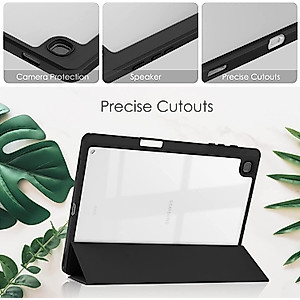 Compatible with Samsung Galaxy Tab S7/S8 11“ S6 Lite 10.4”2020/2022 Tablet Case Leather Tri-fold Ultra Thin Protective Cover (Color : Black, Size : for Tab A8 10.5)