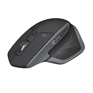 Logitech MX Master 2S Wireless Mouse – Use on Any Surface, Hyper-Fast Scrolling, Ergonomic Shape, Rechargeable, Control Upto 3 Apple Mac and Windows Computers, Graphite (Discontinued by Manufacturer)