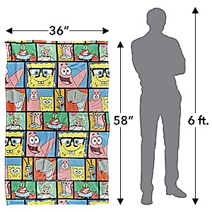 Spongebob Blanket, 36"x58" Spongebob Tile Pattern Silky Touch Super Soft Throw Blanket
