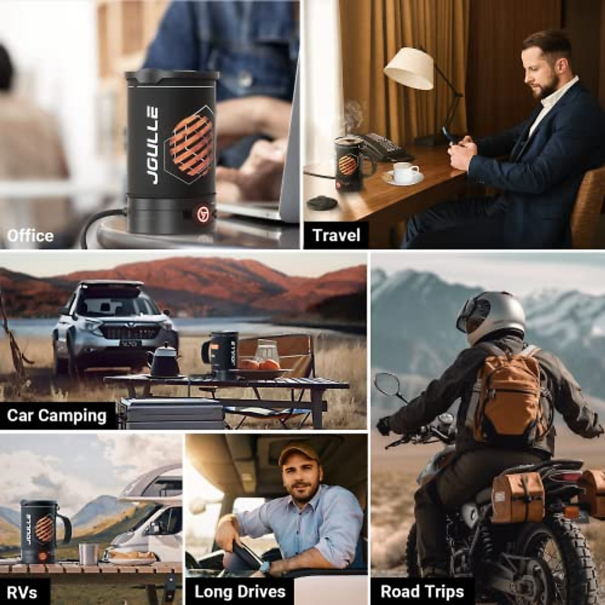 Stoke Voltaics Electric Kettle for Fast Boiling Hot Water Coffee Tea, Portable for Travel, Food Cooking possible at Campsite Hotel and Home, Popcorn Maker Function turns Camping with Joys