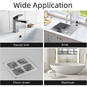 MuZhiAn Disposable Shower Drain Collector Mesh Sticker, 4" x 4" Disposable Shower Drain Catcher, Hair Catcher,Drain Hair Catcher,Drain Mesh Cover, for Bathroom, Laundry Room, Kitchen, Bathtub(30 Pcs)