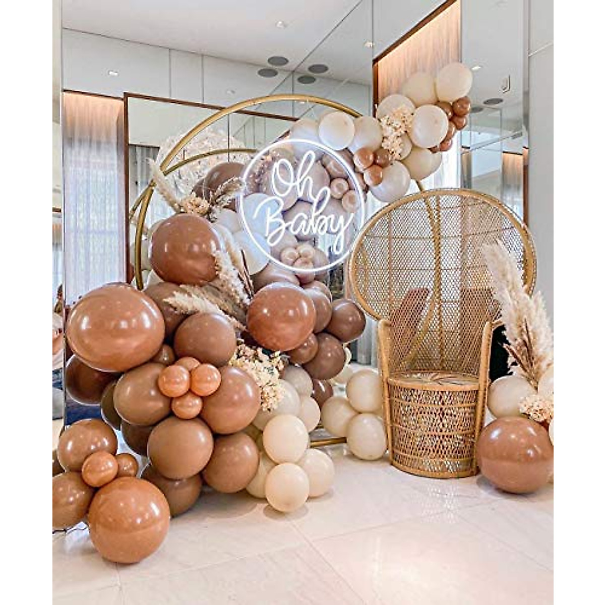 Nude Balloons 12 Inch 50 Pcs Baby Shower Party Balloons Happy Birthday Decoration Apricot Tropical Luau Party Balloons