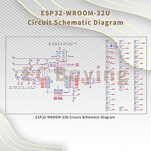 EC Buying ESP32-DevKitC Development Board ESP32 Development Board Equipped with WROOM-32U Module Integrated WIFI Bluetooth Module Microprocessor Interface SPI I2C I2S Suitable for Arduino WiFi (3PCS)