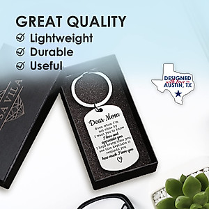 Rosa Vila Mom Keychain, Mom Birthday Gifts, Mothers Day Gifts From Daughter, Christmas Gifts, Mothers Day Gift Ideas