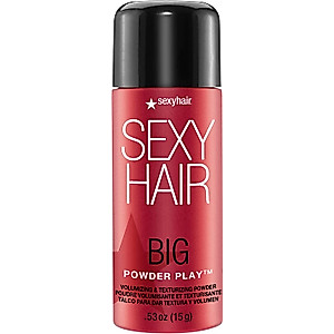 SexyHair Big Powder Play Volumizing & Texturizing Powder, 0.53 Oz | Colorless on Hair | Fragrance Free | Instant Lift