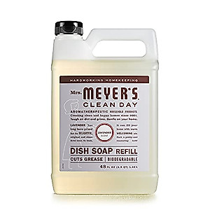 MRS. MEYER'S CLEAN DAY Liquid Dish Soap Refill, Biodegradable Formula, Lavender, 48 fl. oz