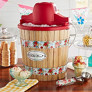 The Pioneer Woman 4 Quart Ice Cream Maker, Sweet Rose