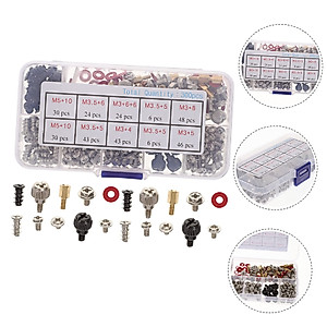 VILLCASE 4 Sets Computer Host Screw Countersunk Head Screw Wood Screws Drilling Screw Computer Supply Assortment Screw Flat Head Machine Screws Laptop Screws Countersunk Bolts Computer Part