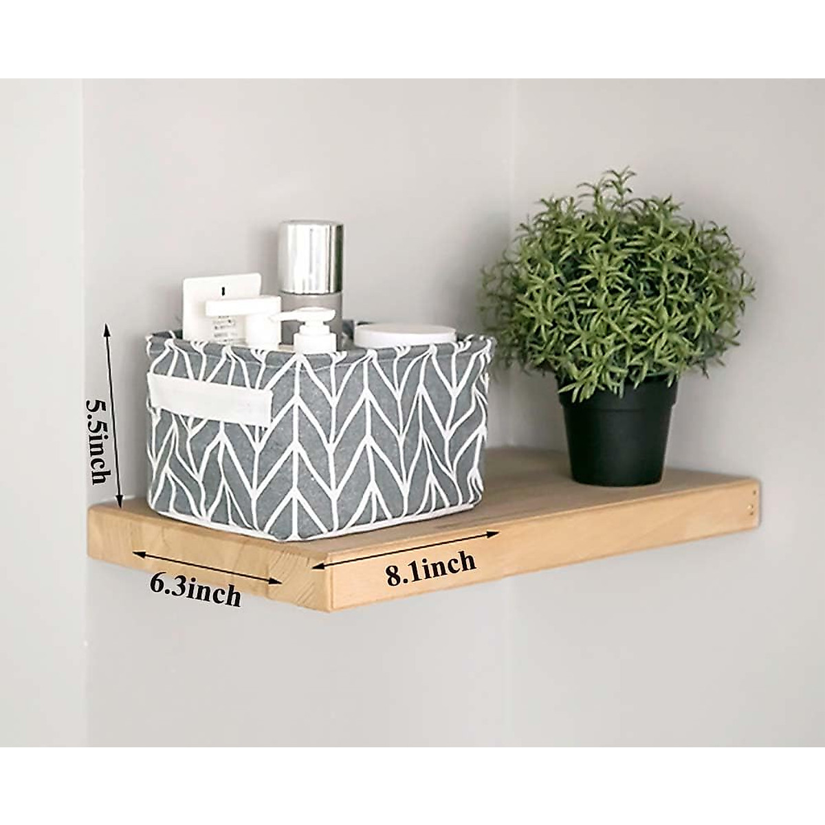 Kamuavni Foldable Storage Basket Small Collapsible Canvas Containers Organizers with Handle for Home Decor or Storing Toys, Keys, Sundries, Little Crafts, 9 Pack