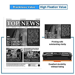 TRUE IMAGE Compatible Toner Cartridge Replacement for HP 410A CF410A CF410X 410X Color Pro MFP M477fnw M477fdw M477 M452dn M452nw M477fdn M452dw M452 M377dw Printer Ink (Black, 2-Pack)