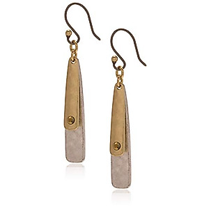 lucky brand two tone double layer earrings