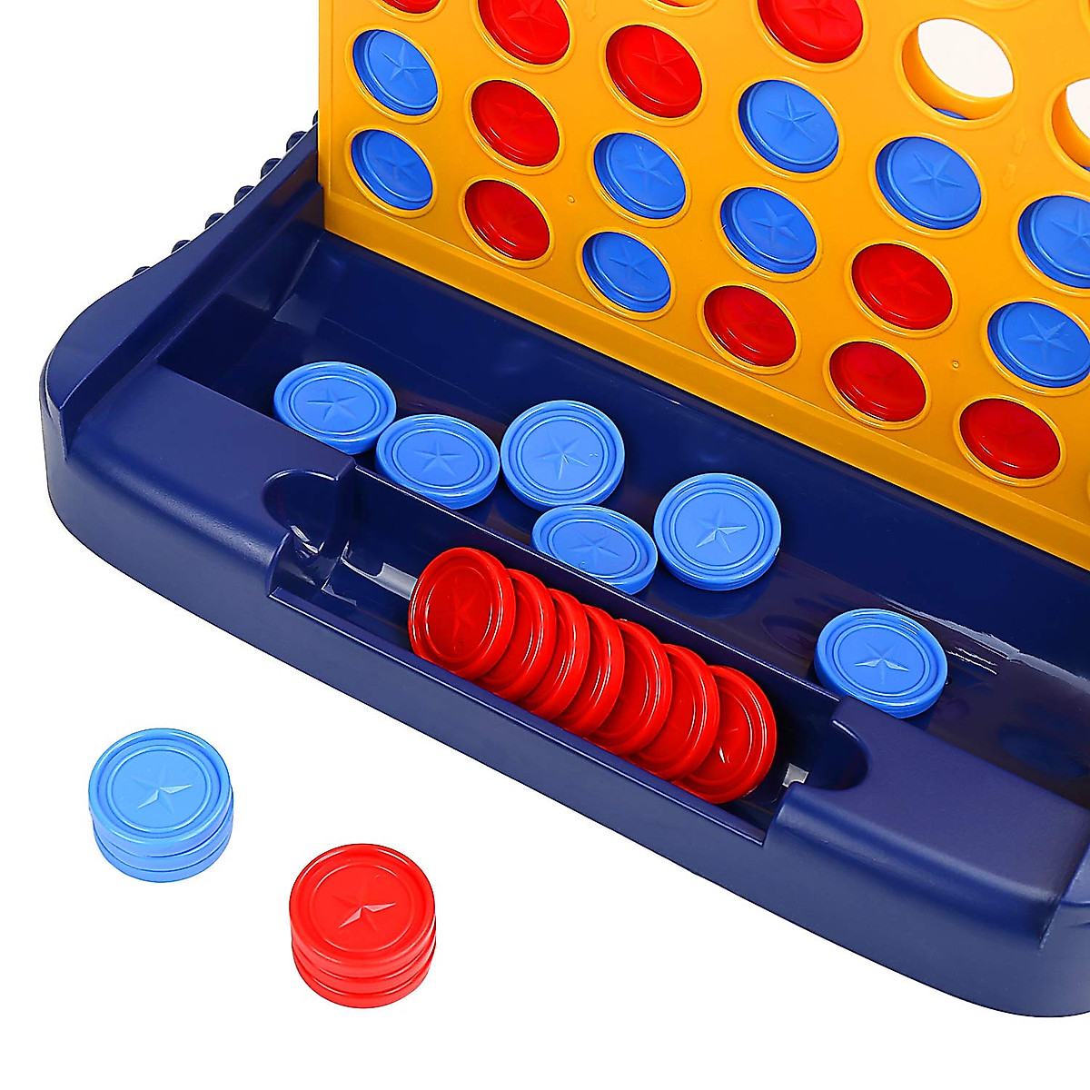 IAMGlobal 4 in a Row, Board Games, Four in a Row Game, Travel Size Line Up 4, Classic Family Toy for Kids and Family for Fun (9 Inch)