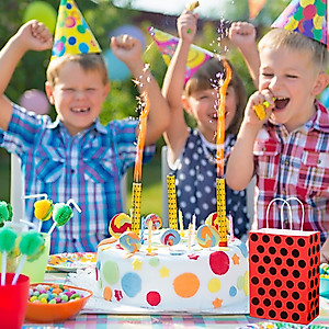 16 Pack Ladybug Party Bags Ladybug Candy Bag Ladybug Treat Paper Bags Ladybug Favor Bags with Handles Red Black Polka Dots Bags for Baby Shower Ladybug Themed Birthday Party Supplies