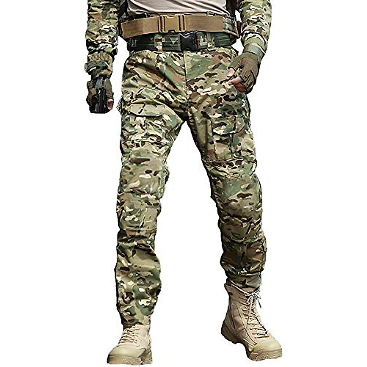 TRGPSG Men's Hiking Pants, Outdoor Work Cargo Pants Workwear WG4F CP Camo 38