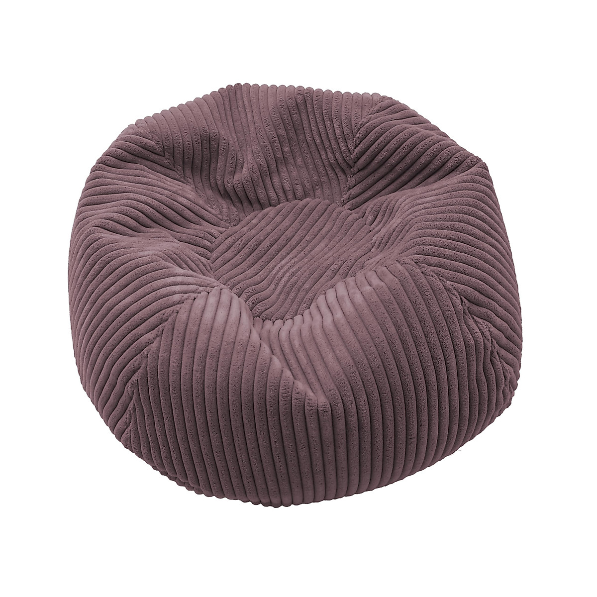 Factory Direct Partners 30" Soft, Plush Corduroy Bean Bag Chair, Furniture for Kid's Bedroom, Playroom, Rec Room; Perfect for Reading or Relaxing; Complete, Filled, Ready to Use - Lavender, 14623-LV