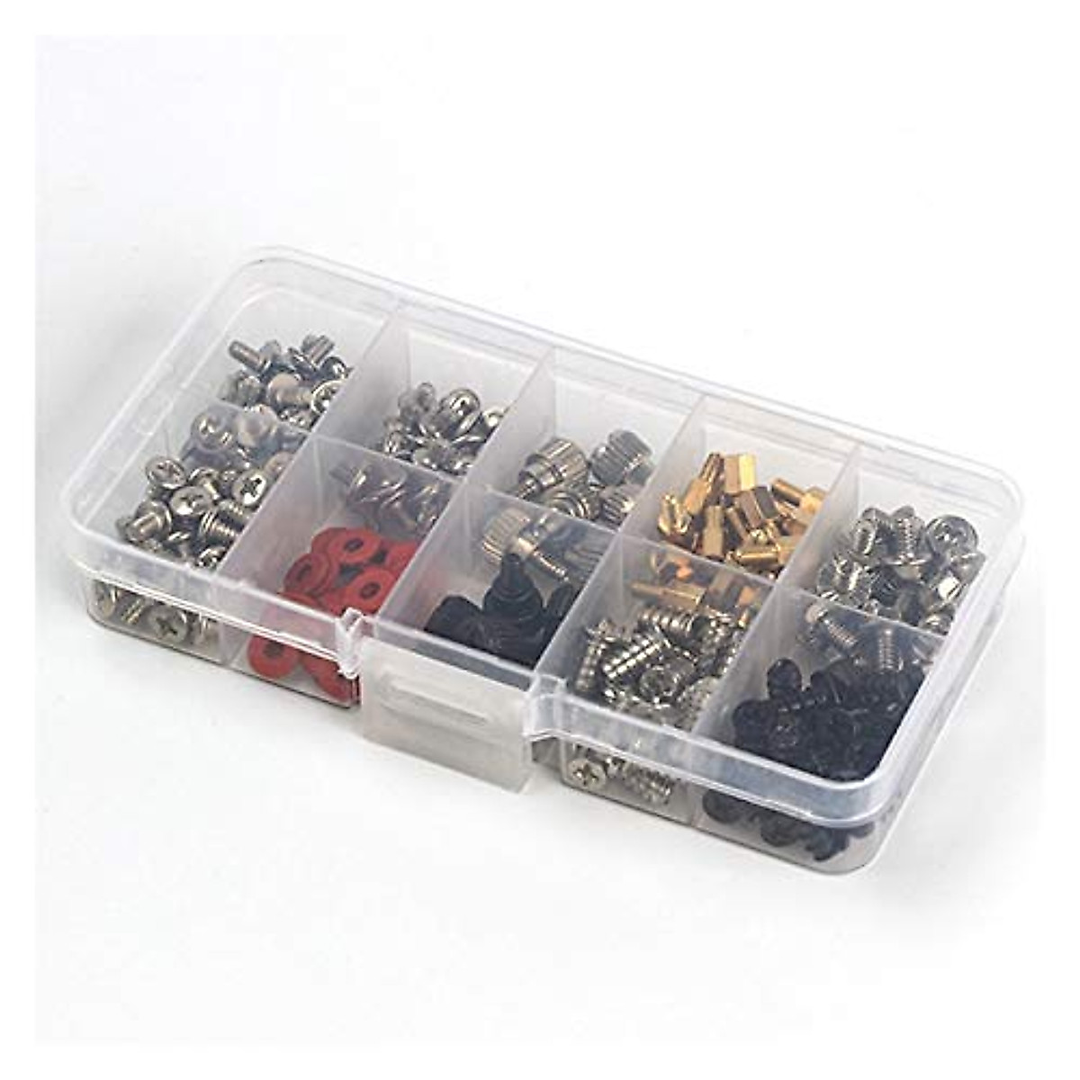 Taoyouzj Screws 228pcs Computer PC Screw Assortment Kit DIY Computer PC Screws Set with Plastic Case for Motherboard Case Fan CD-ROM Hard Disk
