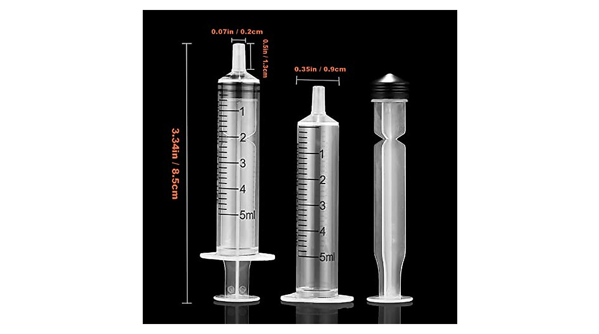 Durable 5ml Syringes with Storage Caps | 20 Pack