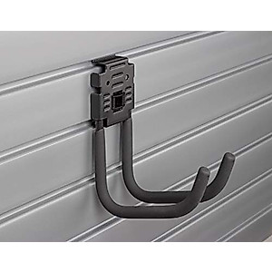 HandiWall Deluxe Accessory Kit with 46 Locking Bracket Hooks, Shelves, and Baskets for Slatwall Panels