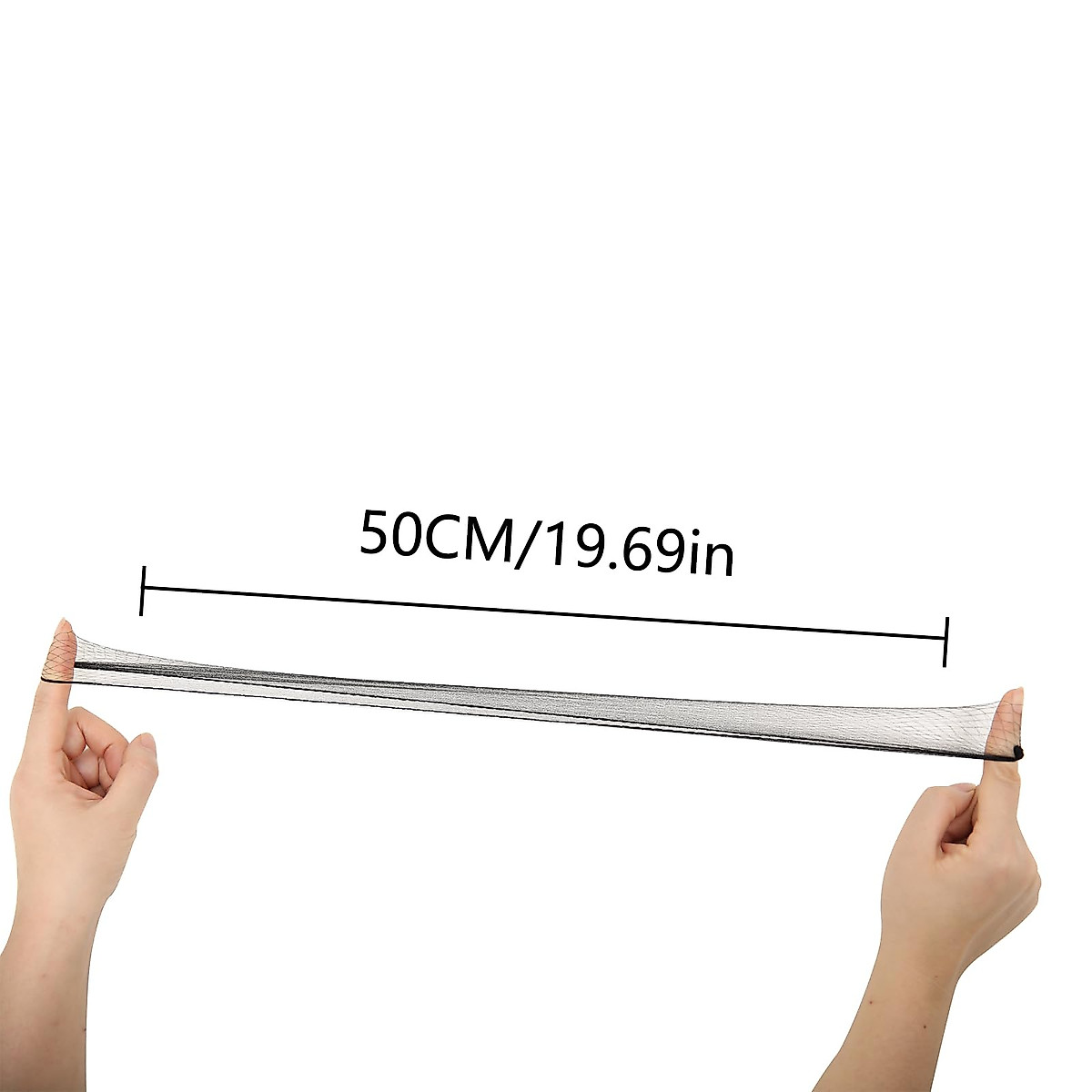 Hair Nets 20 PCS, Smilco 22 Inches Elasticity Invisible Elastic Mesh Wig Nets for Hair Bun Making Ballet Dancer Kitchen Food Serive (Black)