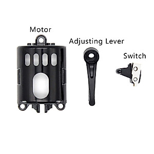 Anrom Hair Clipper Accessories DIY 3PCS, Dial Button, Switch, Motor Cover Replacement Parts for Wahl 5-Star Series Magic Clip Clipper # 8148, 8591 (Black)