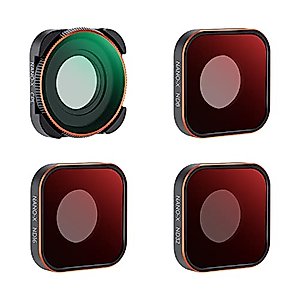 K&F Concept 4-Pack Lens Filter ND8 ND16 ND32 CPL Compatible for GoPro Hero11 /Hero10 /Hero 9 Black, Neutral Density & Polarizing Lens Filter Kit Protector for Go Pro 11/10/9 Accessories