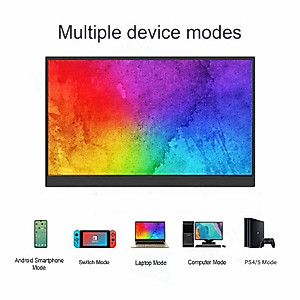 HUIISUOC Portable Monitor 17.3 Inch Ultra Slim Portable Monitor for Computer Display Full HD 1080P IPS Screen 178°Full View. USB C Monitor with HDMI for Laptop/Computer/Smart Phone/Xbox/PS4