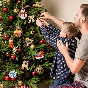 Christmas Diamond Painting Art Kits,Christmas DIY Diamond Painting Keychain,Christmas Ornament Deocr Kits for Adults Kids Crafts Christmas Gift