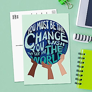 Sweetzer & Orange Motivational Postcards Pack (60 Post Cards) 4x6 Postcards for Kids and Adults. Growth Mindset Affirmation Cards, Mindfulness Cards, Inspiration Cards and Blank Encouragement Cards