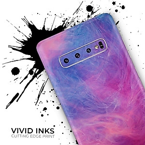 DesignSkinz Pink and Blue Fume Clouds Protective Vinyl Decal Wrap Skin Cover Compatible with The Samsung Galaxy S20 (Screen Trim & Back Glass Skin)