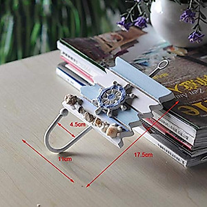 2pcs Mediterranean Style Wall Hooks Towel Hat Coat Hangers Bathroom Bedroom Clothes Coat Towel Holder Rack - Wheel + Anchor