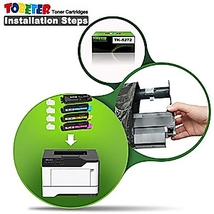 ToBeter Compatible TK5272 Toner Replacement for Kyocera TK-5272 TK-5272K TK-5272C TK-5272M TK-5272Y Toner Cartridge for ECOSYS M6230cidn M6235cidn M6630cidn P6230cdn Printers (BK/C/M/Y, 4 Pack)