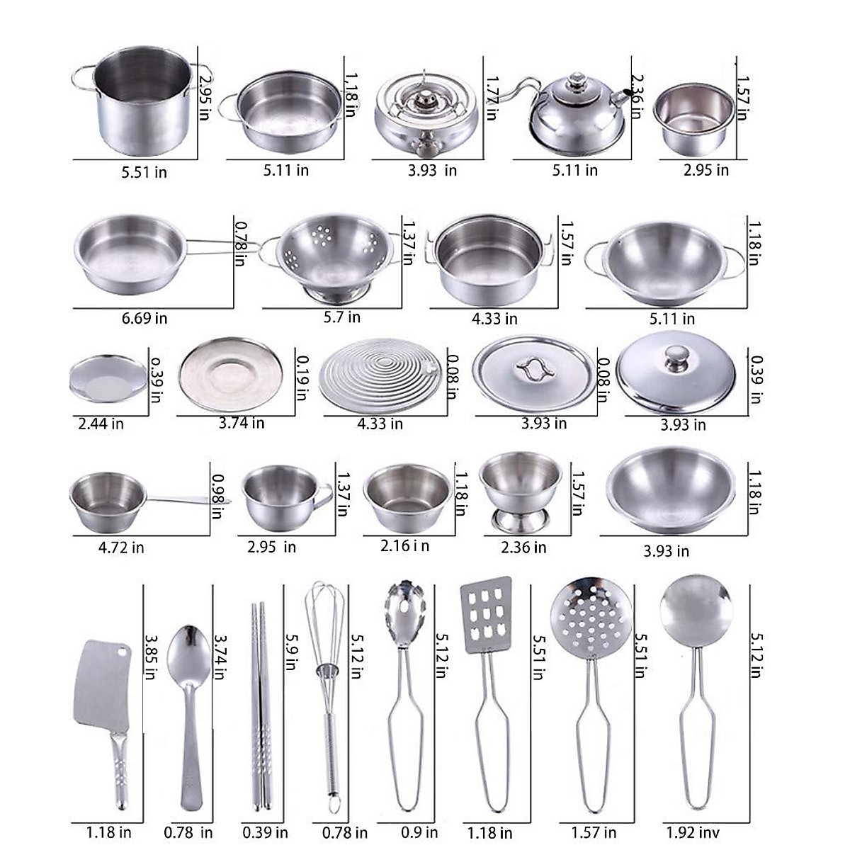 ☀ Dergo ☀Toy,Play house game ,16 Pcs Set Kids Play House Kitchen Toys Cookware Cooking Utensils Pots Pans Gift