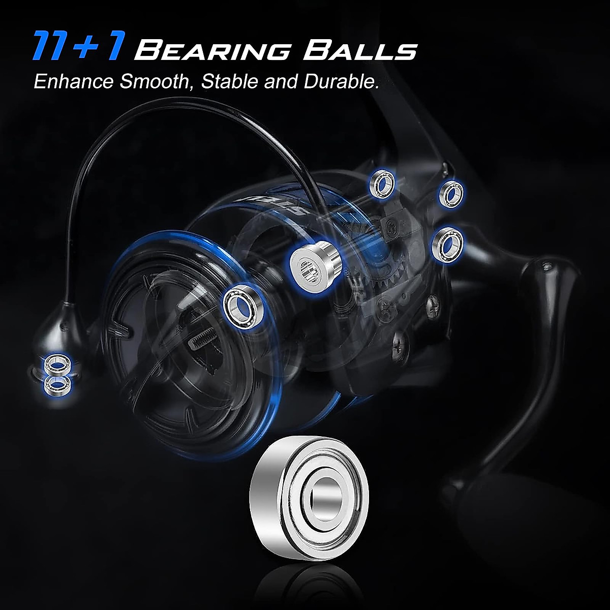 Goture 2Pcs Spinning Fishing Reel, Saltwater Freshwater Spinning Reel, Size 2000, 3000, 4000, Right/Left Handle Position, Ultra Smooth Lightweight Fishing Gear