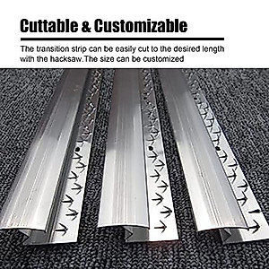 VREOX Z Shape Carpet Edge Strip/Door Threshold Bars, Carpet to Laminate/Tile/Wood/Floor Metal Strips, Fills The Gap Edge Trim Strip