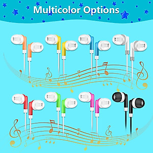 TJZXGUI 8 Pack Bulk Earbuds Headphones Wholesale Earphones Disposable Ear Buds Bulk Headphones for School Classroom Students (Multi Colored)
