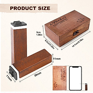 UCEC Letter Stamps, 70pcs Alphabet Stamps Vintage Wooden Rubber Letter Number and Symbol Stamp Set for DIY Craft Card Making Happy Planner Scrapbooking Supplies