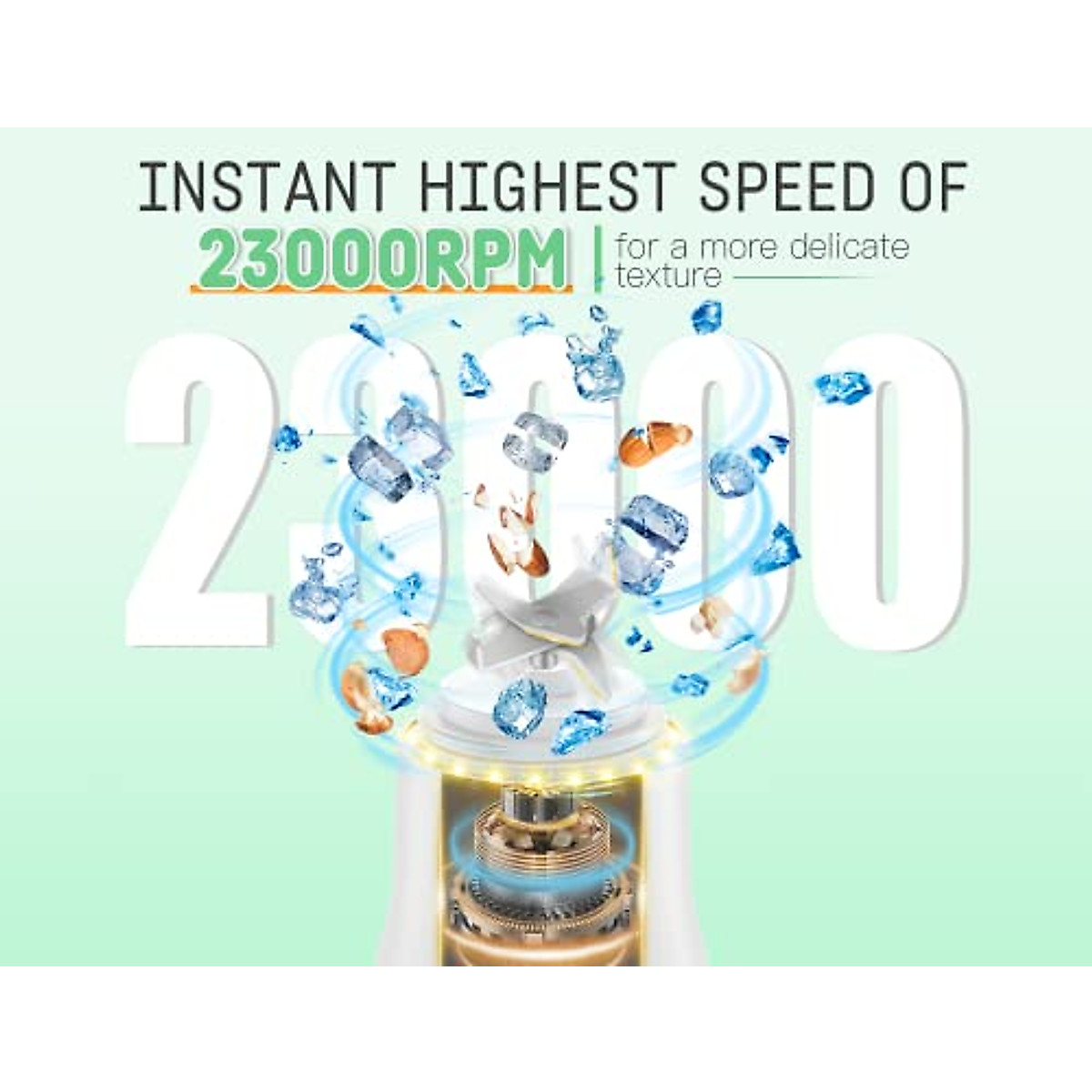 Portable Blender, 20 Oz Personal Blender for Shakes and Smoothies with 6 Blades, Small Fresh Juicer Portable Blender Cup Rechargeable BPA-Free, Mini Blender Portable for Travel/Office/Home/Gym/Camping