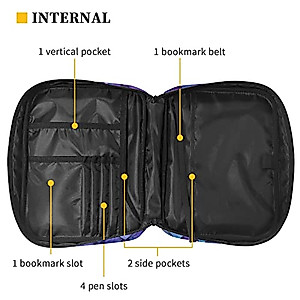 Howilath Purple Dragon Scales Print Bible Cover Portable Carrying Book Case Bible Book Covers for Women men, Church Bag Bible Case Organizers with Handle Zipper Pockets