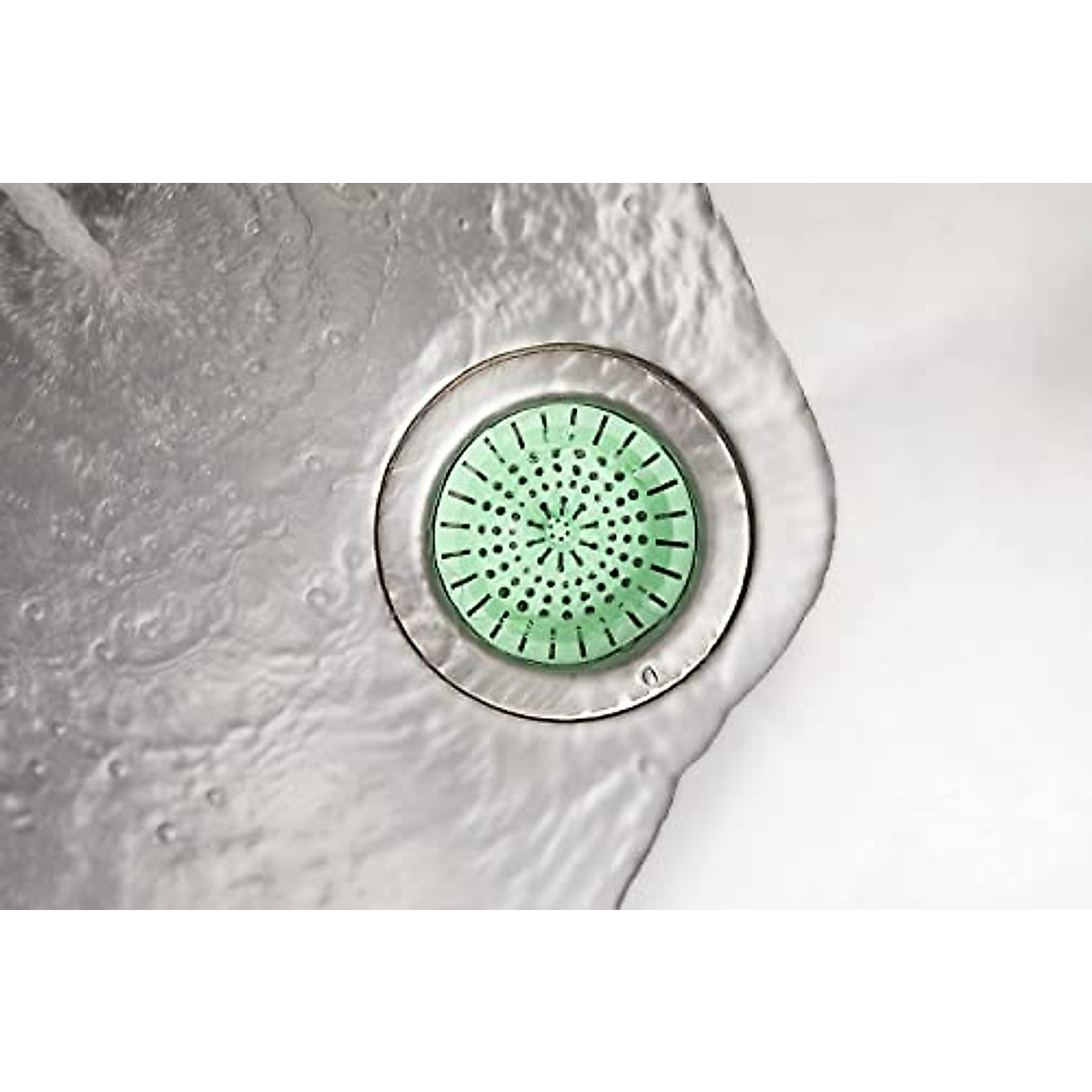 Dripsie Sink Strainer - Clog-Resistant and Flexible - Universal Kitchen Sink Drain Strainer - Made in The USA (1-Pack Green)