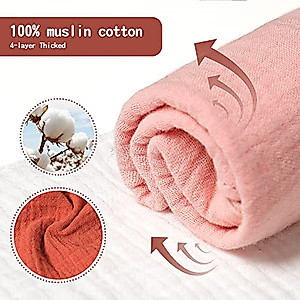 Jane Eyre Muslim Baby Bibs 10 Pieces Pack Saliva Bib Unisex Muslin Bibs Suitable for Teething Stage And Young Children (Style 3)