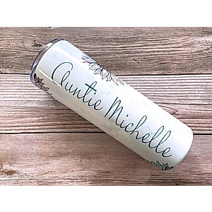 Auntie Tumbler, Double-Wall Vacuum Bottle Mug for Hot Cold Drinks, Stainless Steel Double Wall Insulated Cup With Lid And Straw, Best Aunt Cup, Aunt Gift from Niece (20 oz)