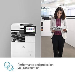 HP LaserJet Enterprise Flow MFP M635z Monochrome All-in-One Printer with built-in Ethernet, 2-sided printing, high-capacity input feeder, wheeled stand & 3-bin stapler/stacker (7PS99A)