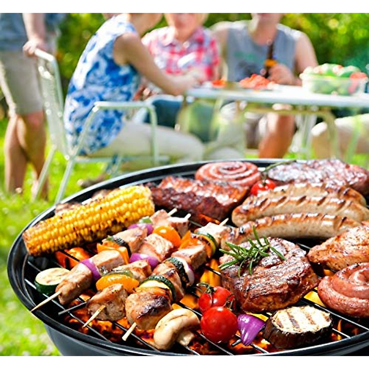 Premium Portable Charcoal Grill Original Kettle for Outdoor Grilling 14 Inch - Barbeque Grill and Smoker for Outdoor Picnic, Patio, Backyard & Camping