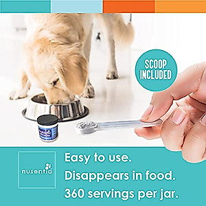 NUSENTIA Probiotics for Dogs -(360 Scoops)-Probiotic Miracle -Advanced, Species Specific Probiotics and Prebiotics to Stop Diarrhea, Loose Stool, and Yeast-Plus Immune Support