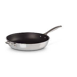 Le Creuset Tri-Ply Stainless Steel Nonstick 12.5" Deep Fry Pan with Helper Handle