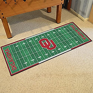 FANMATS 7556 Oklahoma Sooners Field Runner Rug - 30in. x 72in.