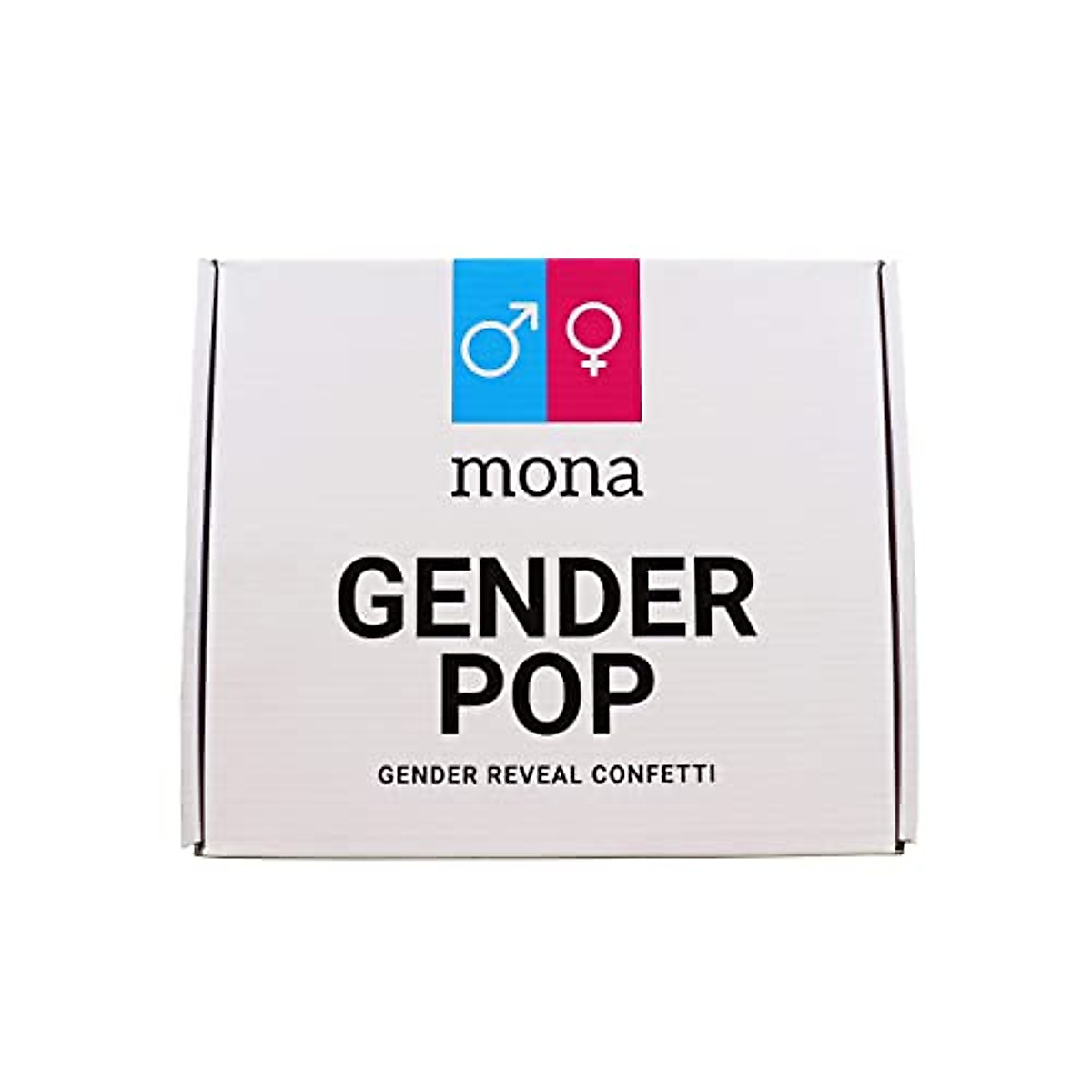 Mona Gender Reveal Confetti Cannon- 6-Pack (3 Blue, 3 Pink) - Gender Reveal Confetti Poppers, Baby Gender Reveal Party Supplies Kit, Great Gender Reveal Ideas